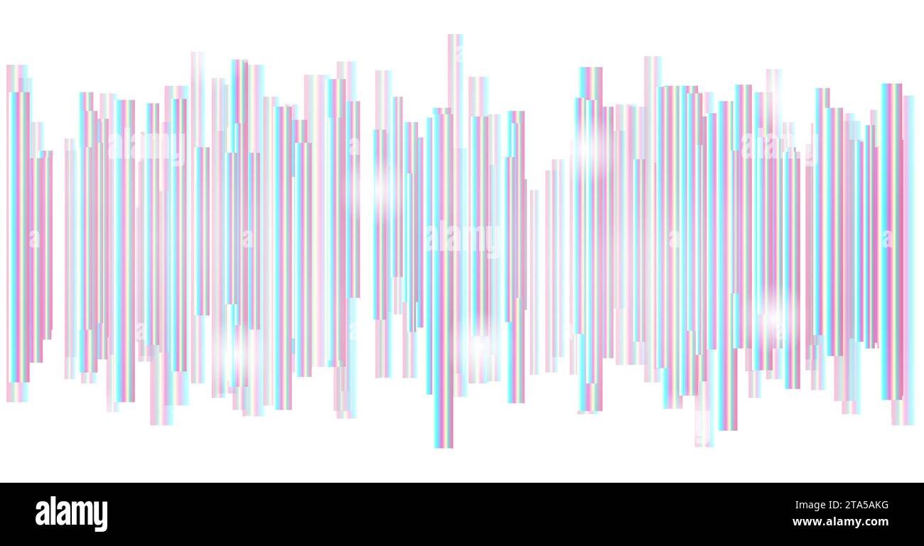 Holographic minimal stripes geometric abstract tech background. Vector ...