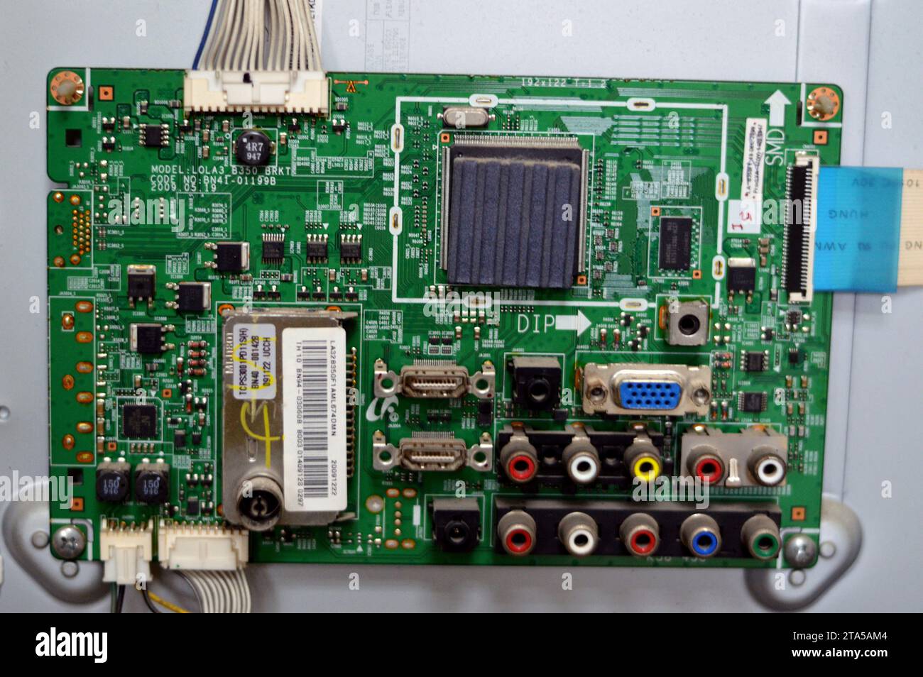 Cairo, Egypt, November 1 2023: interior of LCD TV Television main board ...
