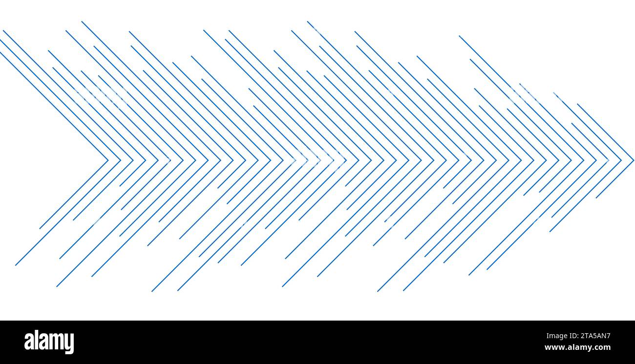 Blue minimal arrows lines abstract futuristic tech background. Vector ...