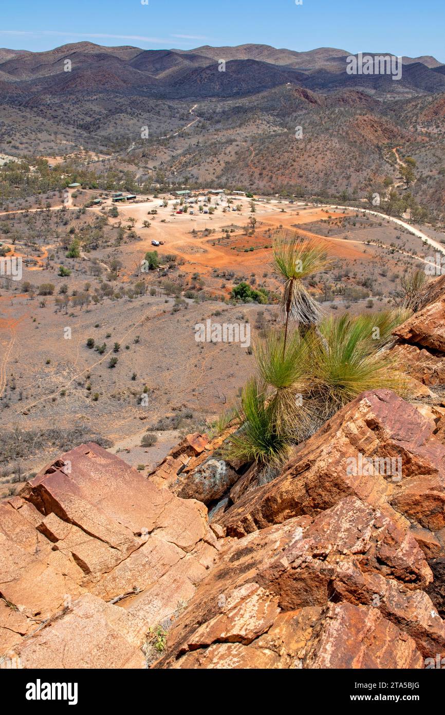 View over the campground at Arkaroola Wilderness Sanctuary from ...