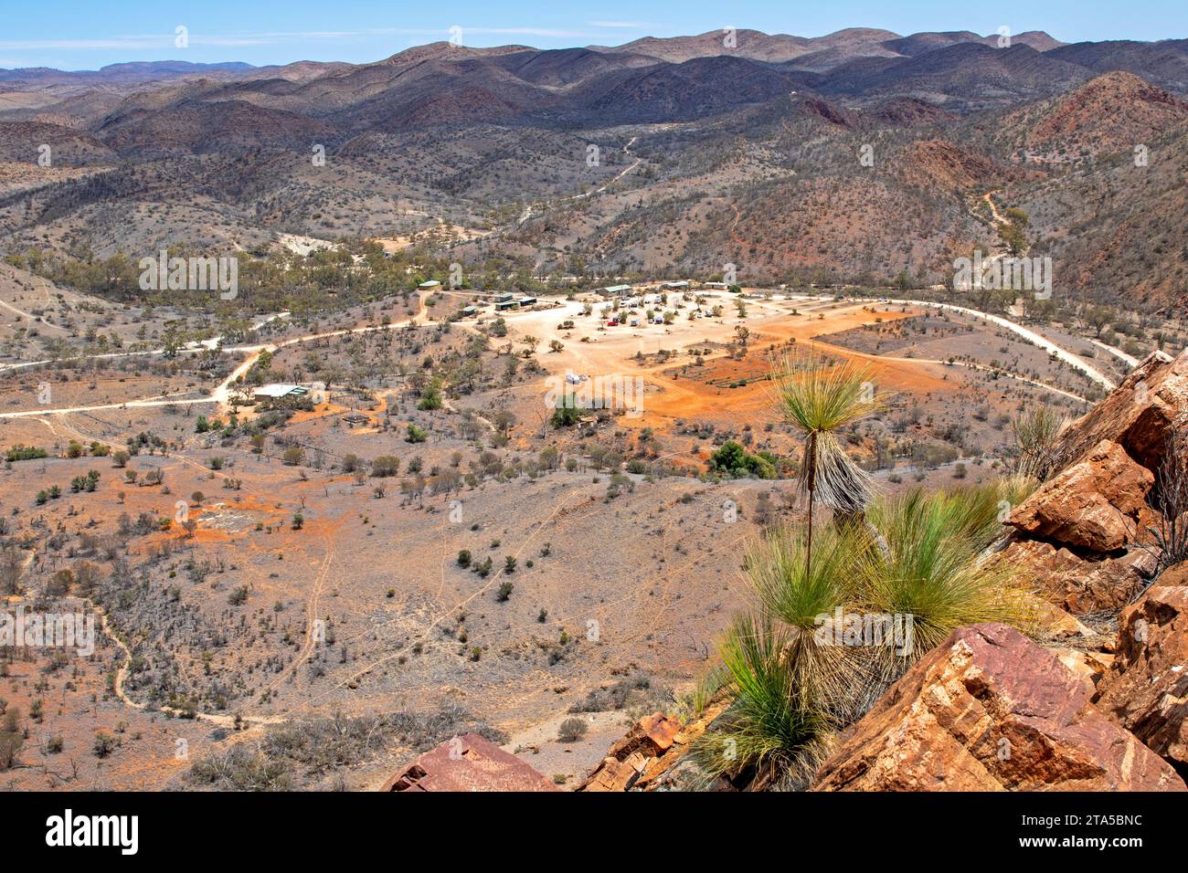 View over the campground at Arkaroola Wilderness Sanctuary from ...
