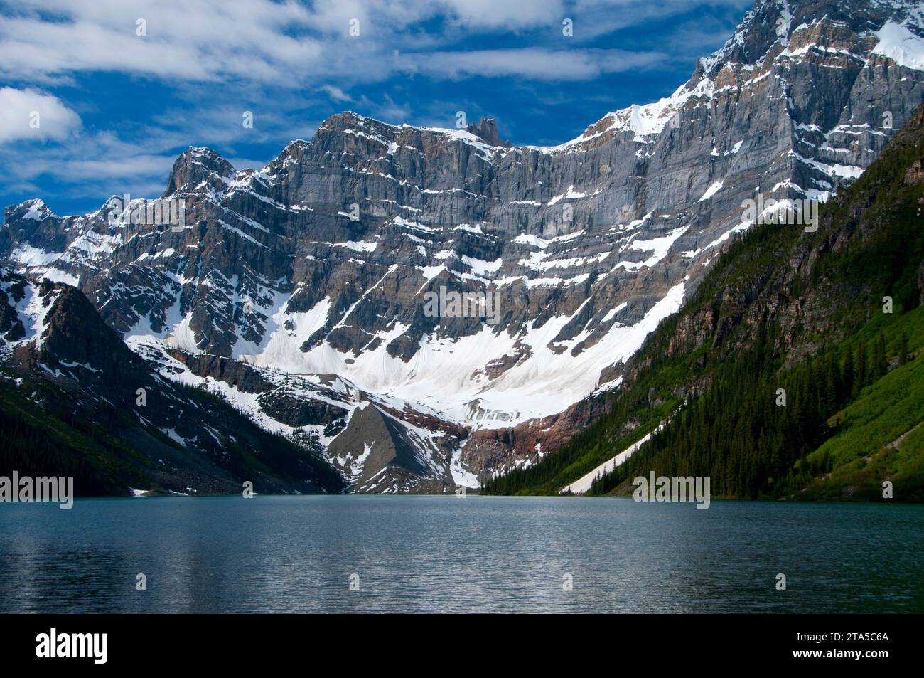 Chephren Lake to Howse Peak, Banff National Park, Alberta, Canada Stock ...