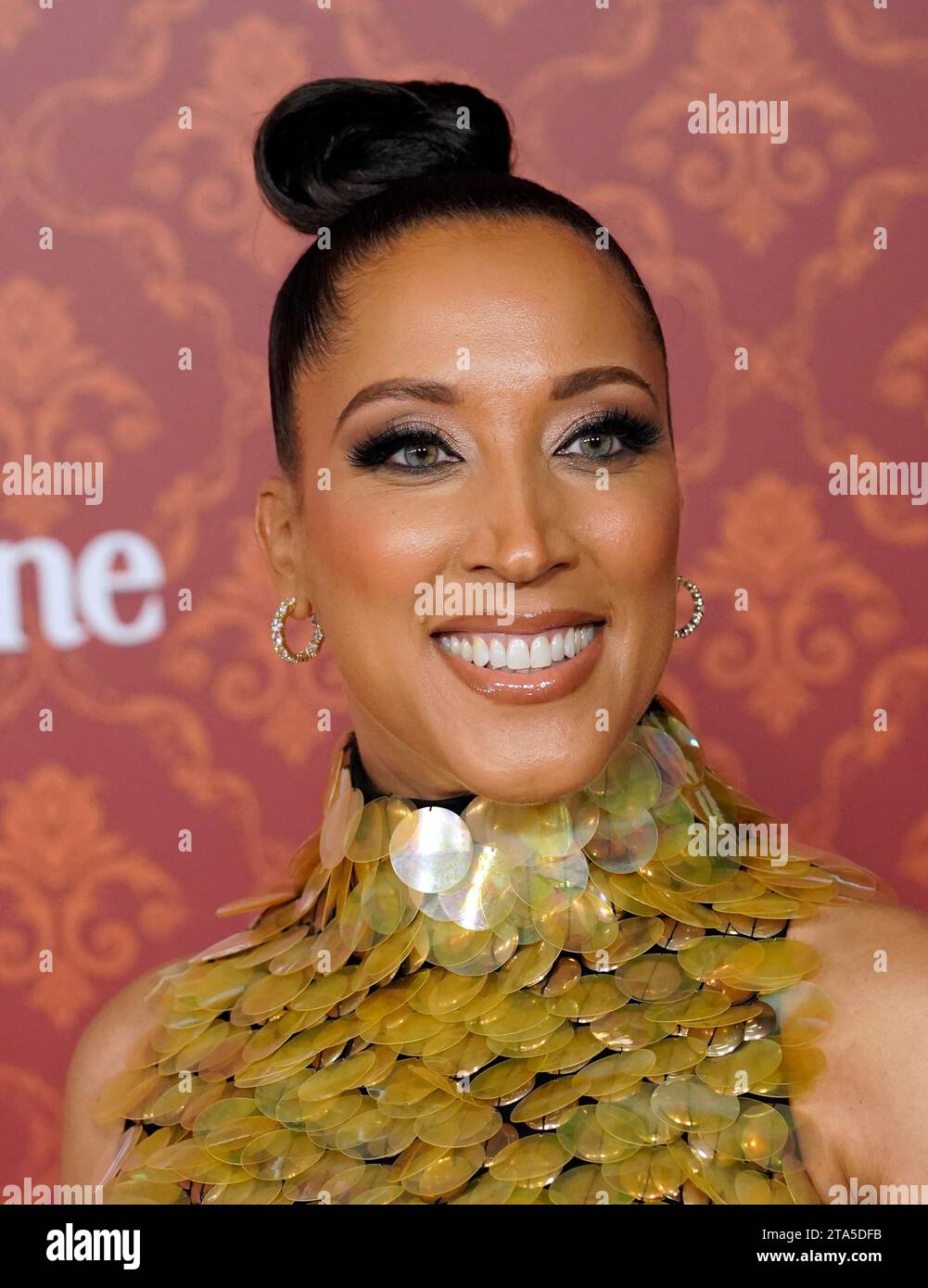 Robin Thede poses at the premiere of the film "Candy Cane Lane" at the ...