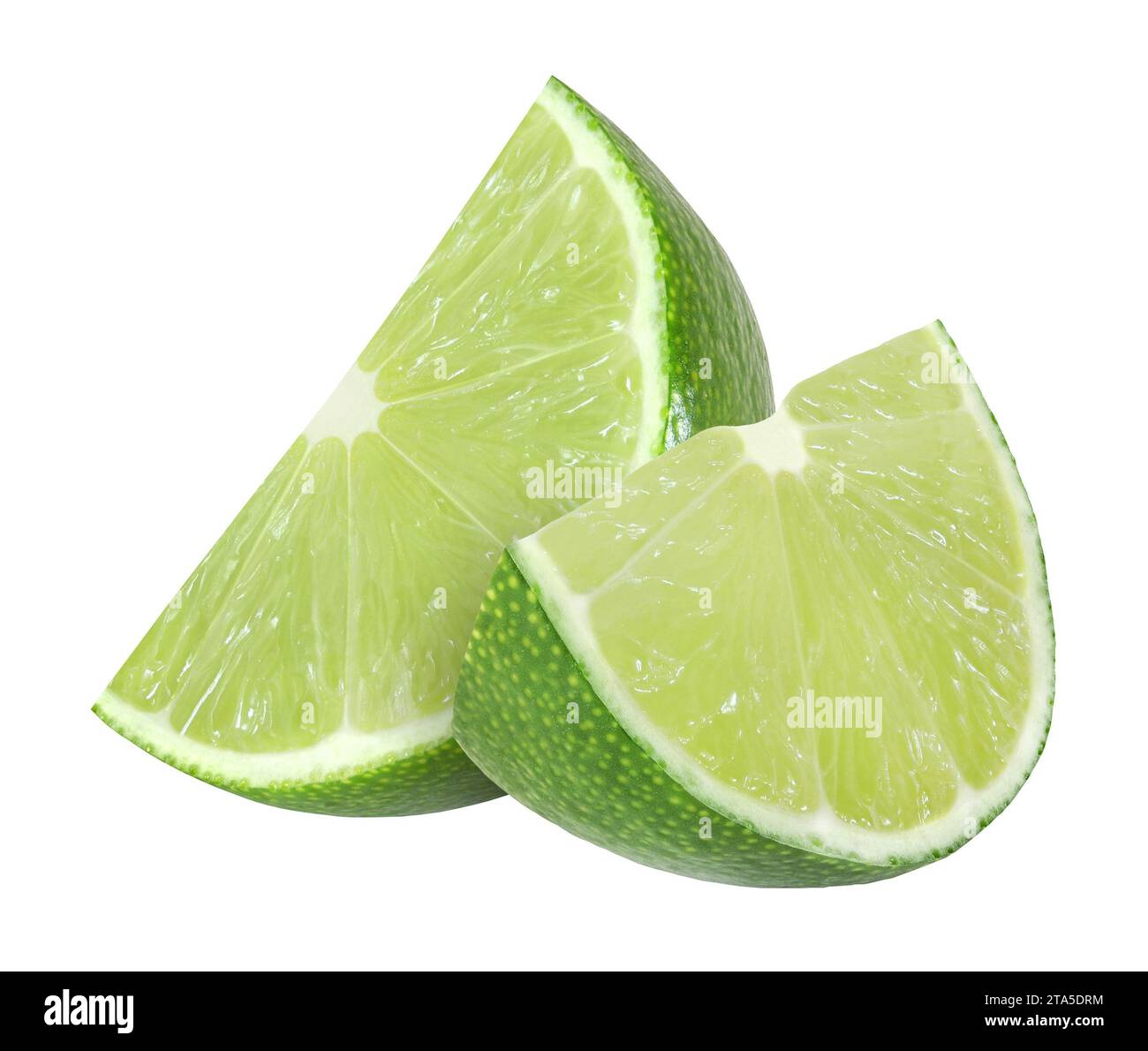 lime fruit slices isolated on a white background with clipping path ...