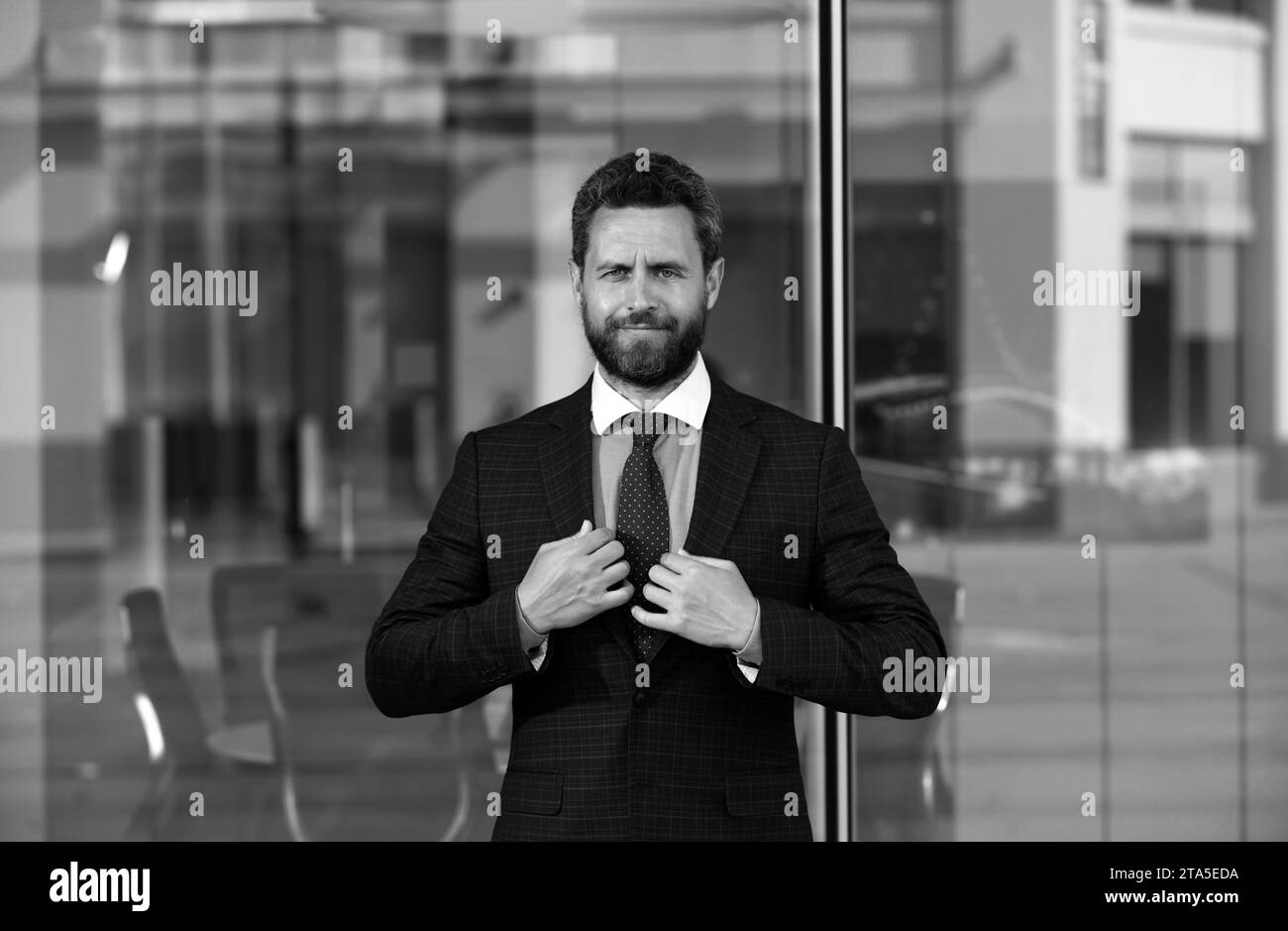 Manager in a luxury modern open space business center. Successful ...
