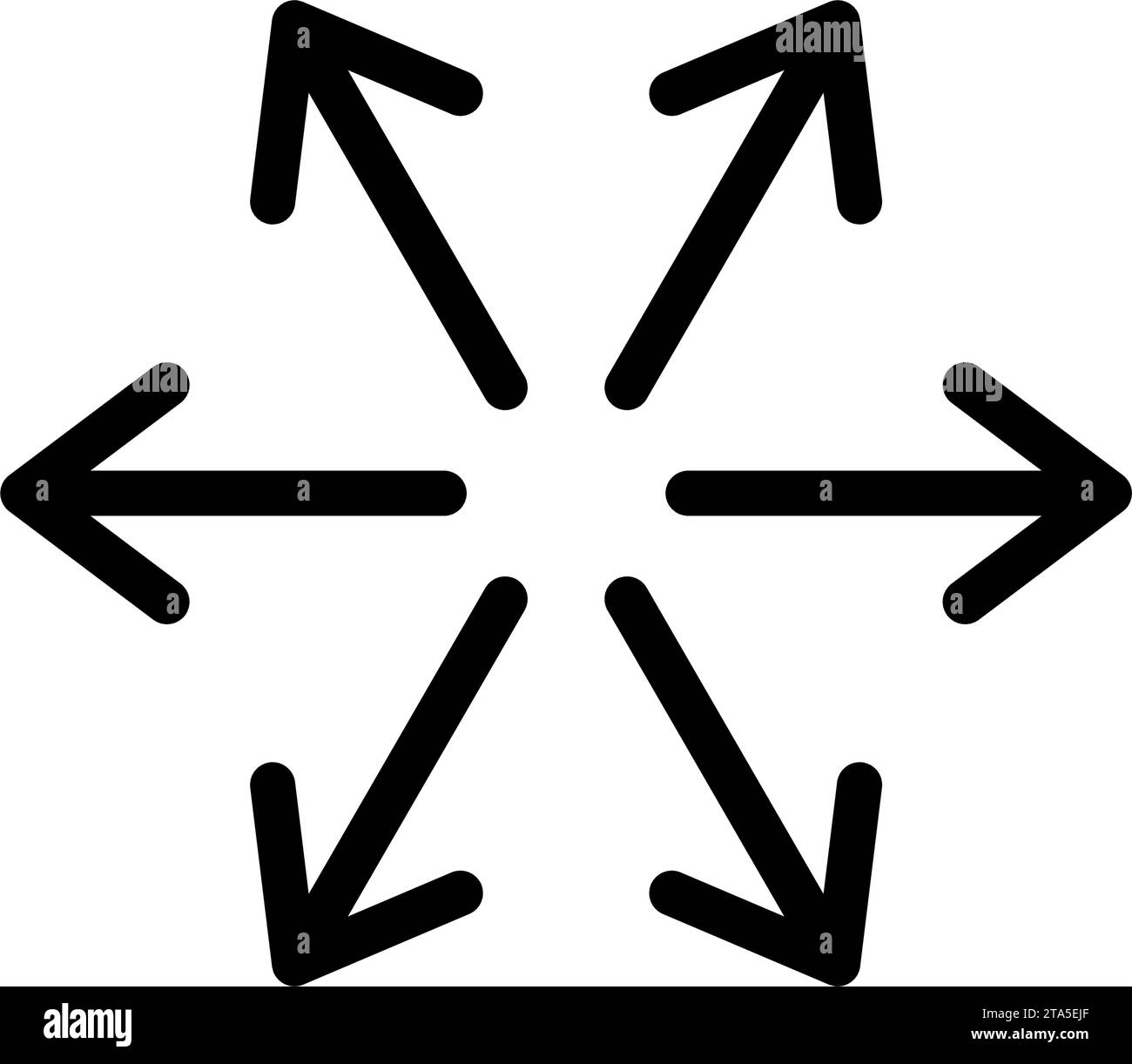 Versatile icon. Multifunction sign. Arrows pointing in different directions. Multipurpose symbol ...