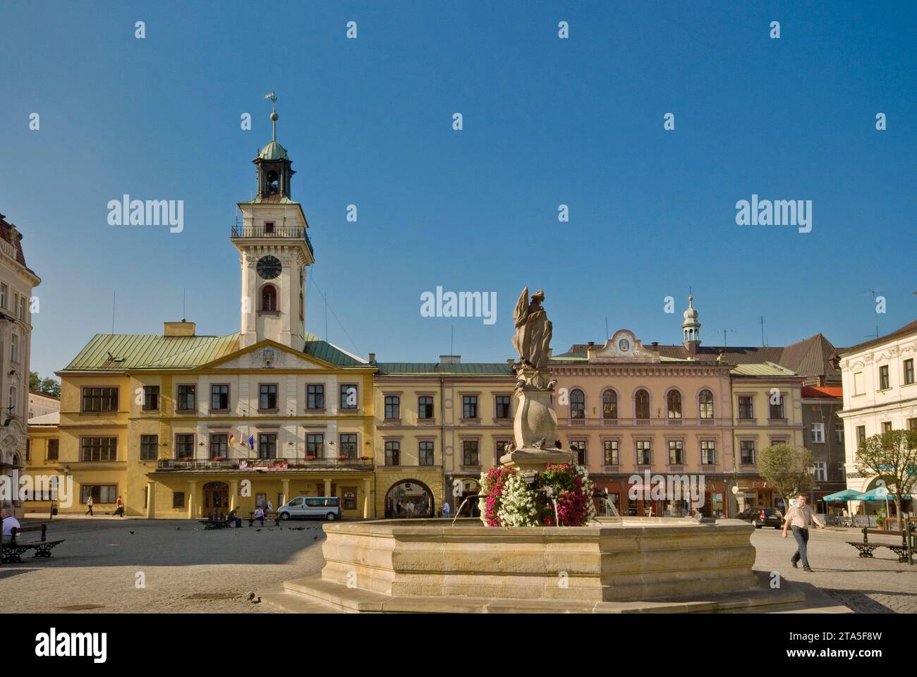 Town Hall at Rynek (Market Square) in Cieszyn, Śląskie, Poland Stock ...