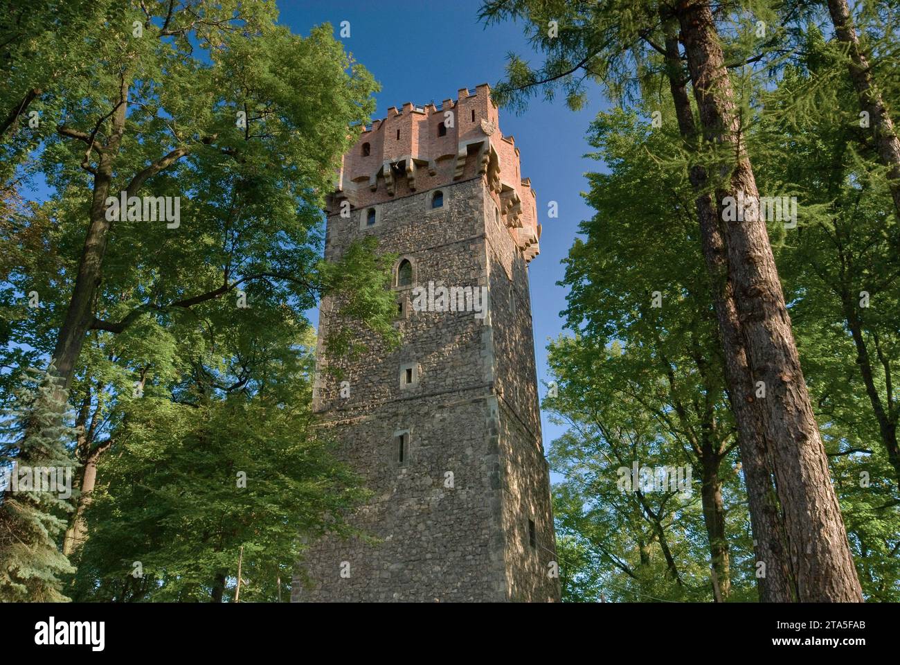 Piast Castle Tower, 14th century, in Cieszyn, Śląskie, Poland Stock ...
