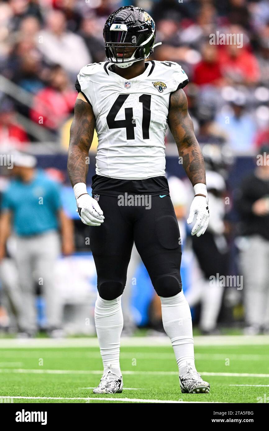 Jacksonville Jaguars linebacker Josh Allen (41) stands on the field ...