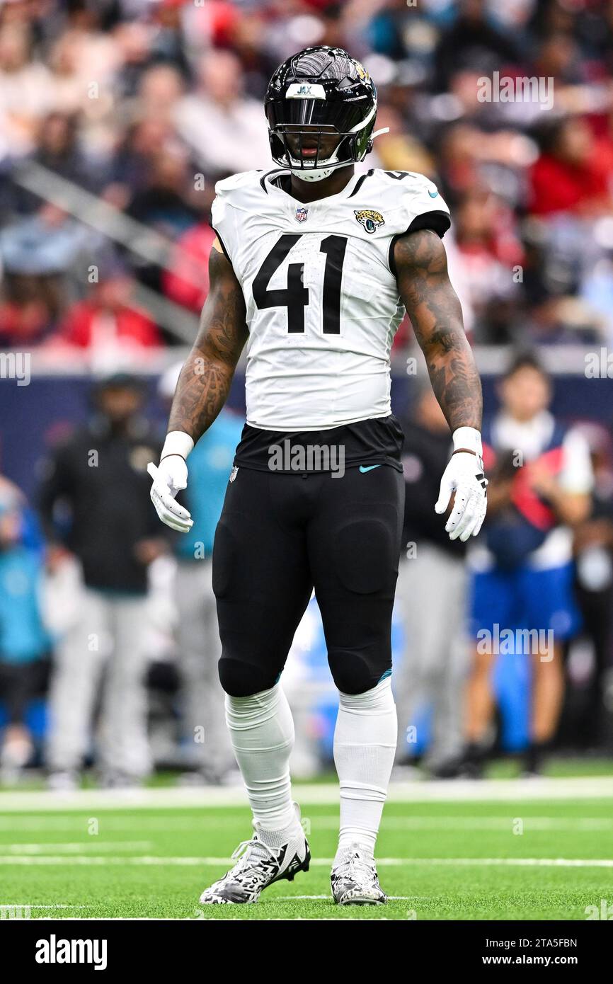 Jacksonville Jaguars linebacker Josh Allen (41) stands on the field ...