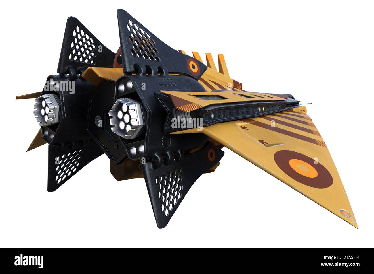 Futuristic space ship in Cut Out Stock Images & Pictures - Alamy