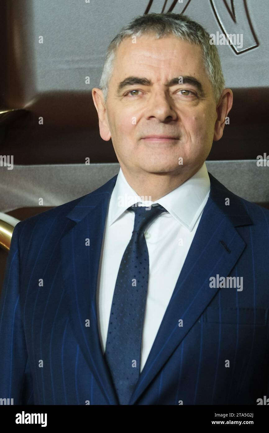 London, UK. Rowan Atkinson photographed attending the World Premiere of ...