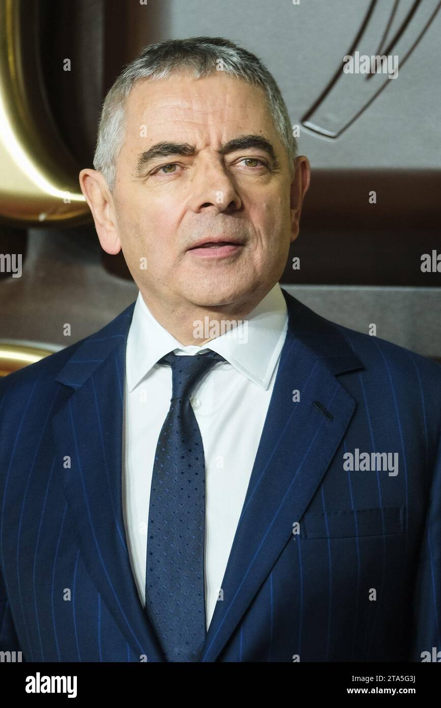 London, UK. Rowan Atkinson photographed attending the World Premiere of ...