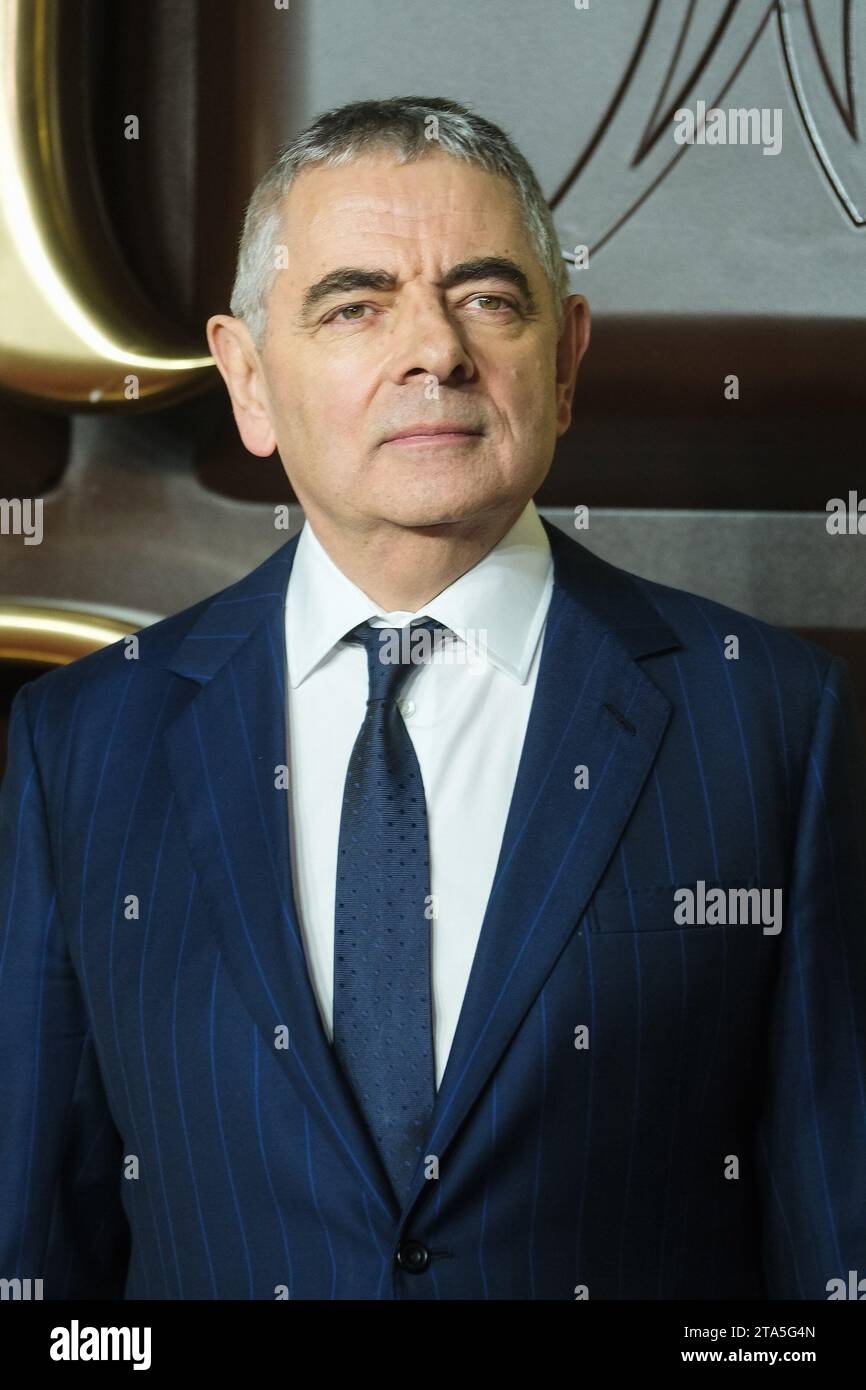 London, UK. Rowan Atkinson photographed attending the World Premiere of ...
