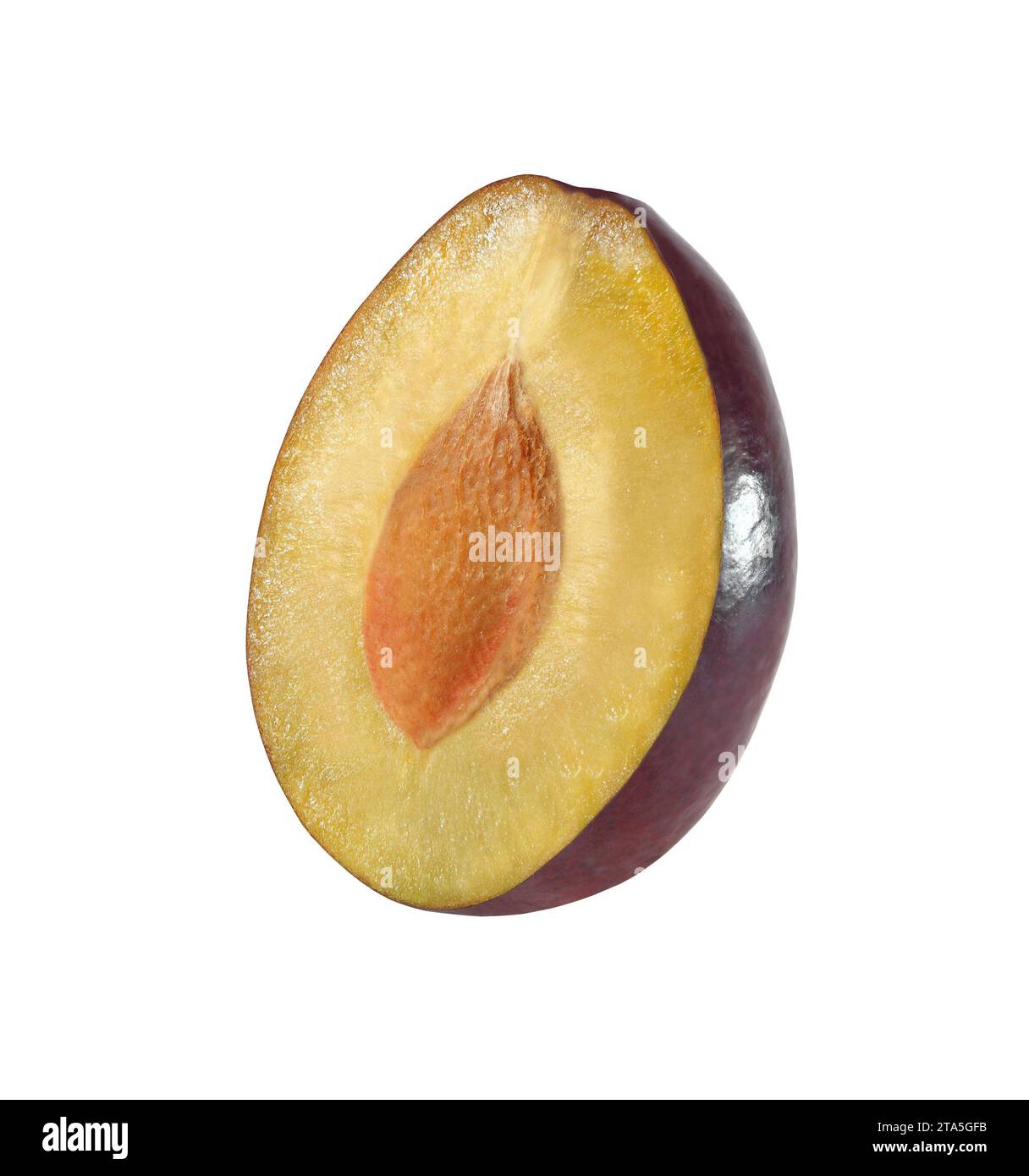 halves cut prune isolated on white background with clipping path Stock ...