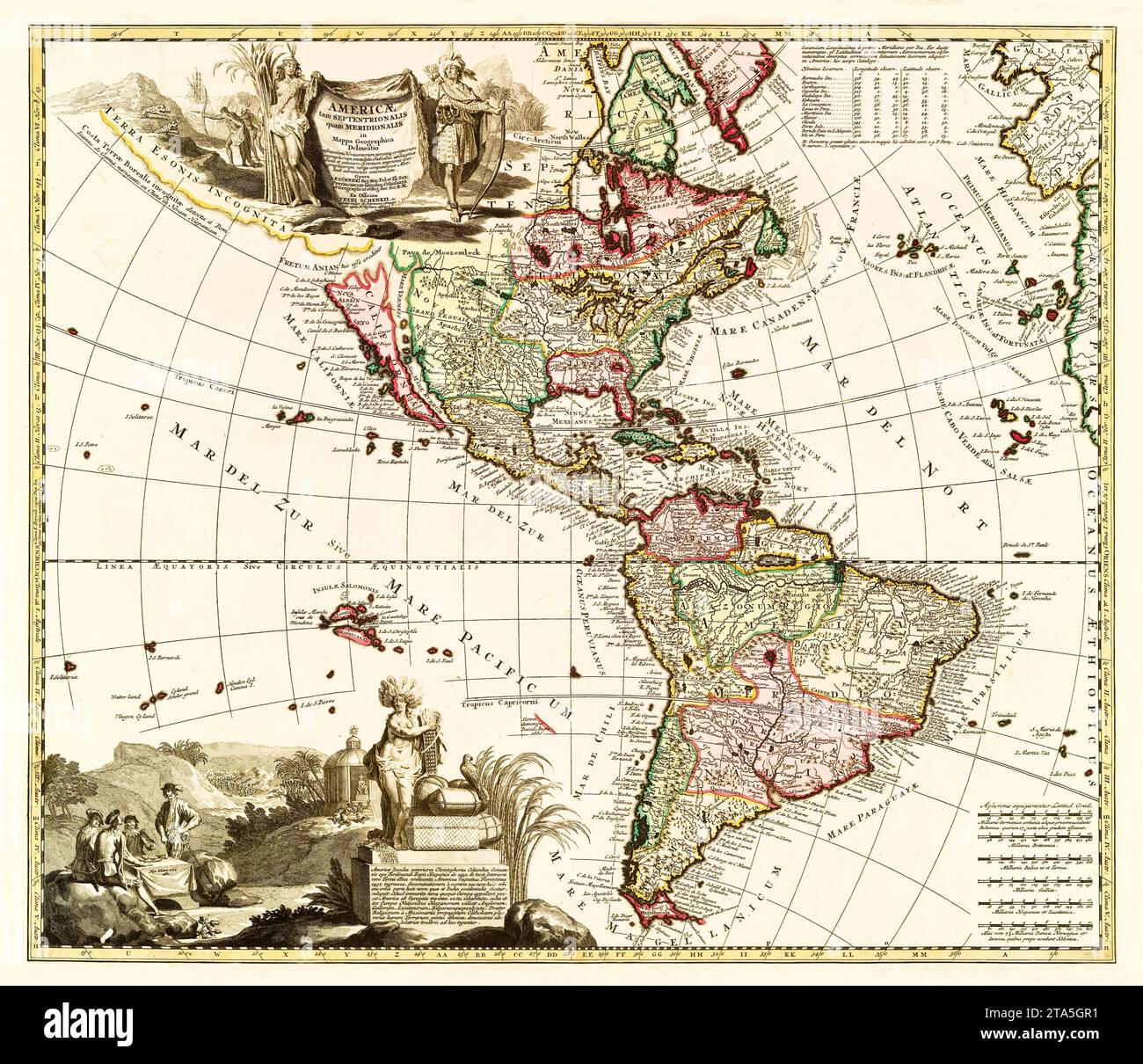 Map of america 1700 hi-res stock photography and images - Alamy