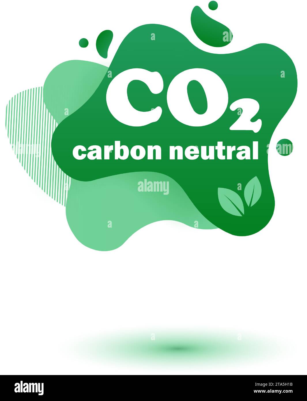 Neutral carbon CO2 stamp. Stiker neutral carbon dioxyde footprint Stock ...