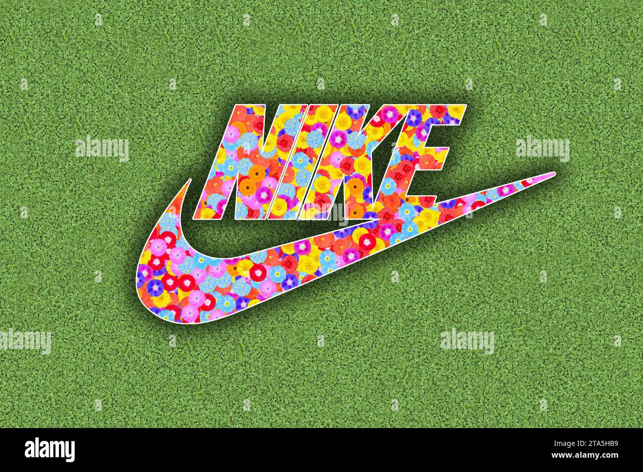 Logo of Nike, text designed by Andreas Mallinckrodt Stock Photo - Alamy