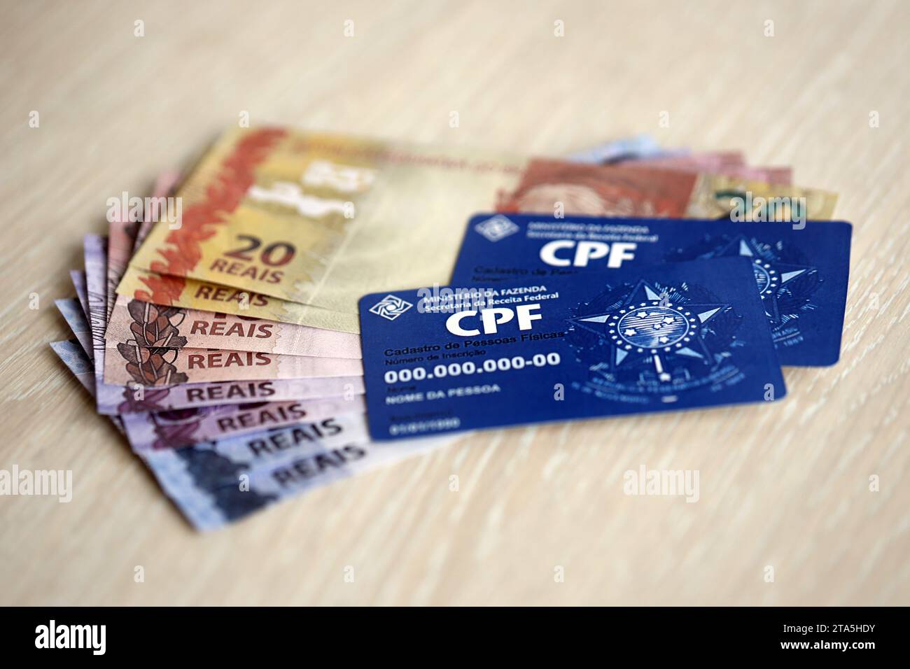 KYIV, UKRAINE - OCTOBER 31, 2023 Blue CPF card document template. The ...