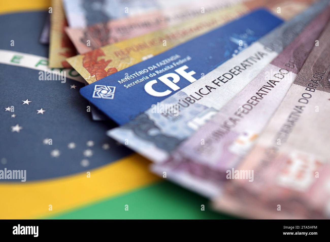 KYIV, UKRAINE - OCTOBER 31, 2023 Blue CPF card document template. The ...