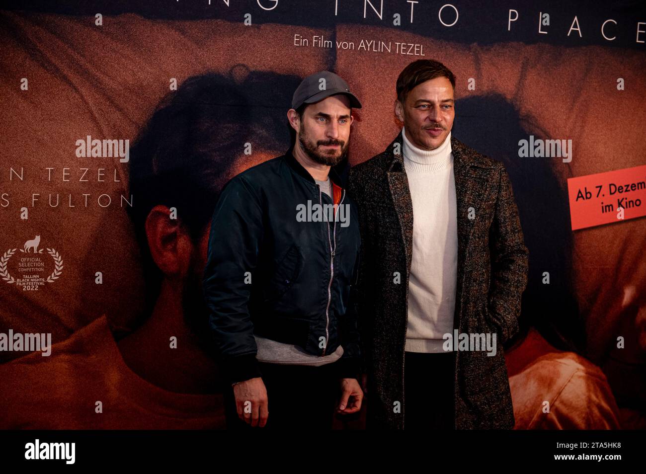 Berlin, Germany. 28th Nov, 2023. Tom Wlaschiha (r), actor, and Clemens ...