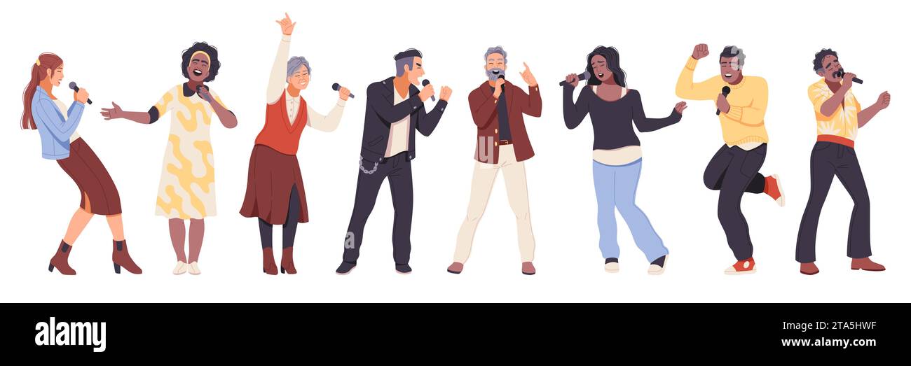 Singers and singing Cut Out Stock Images & Pictures - Alamy