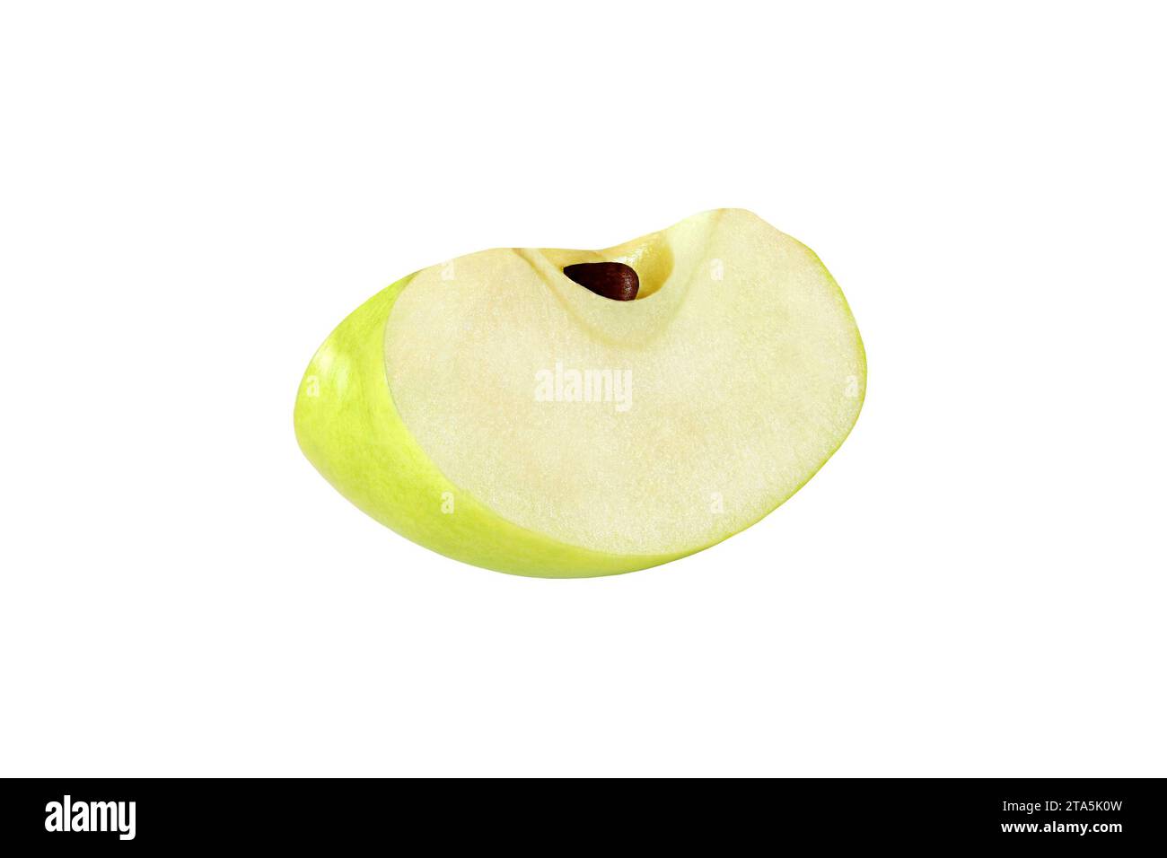 sliced apple sector isolated on white background with clipping path ...