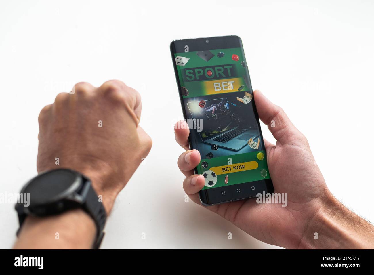 Hand opening install app on playstore android smartphone. Bandung ...