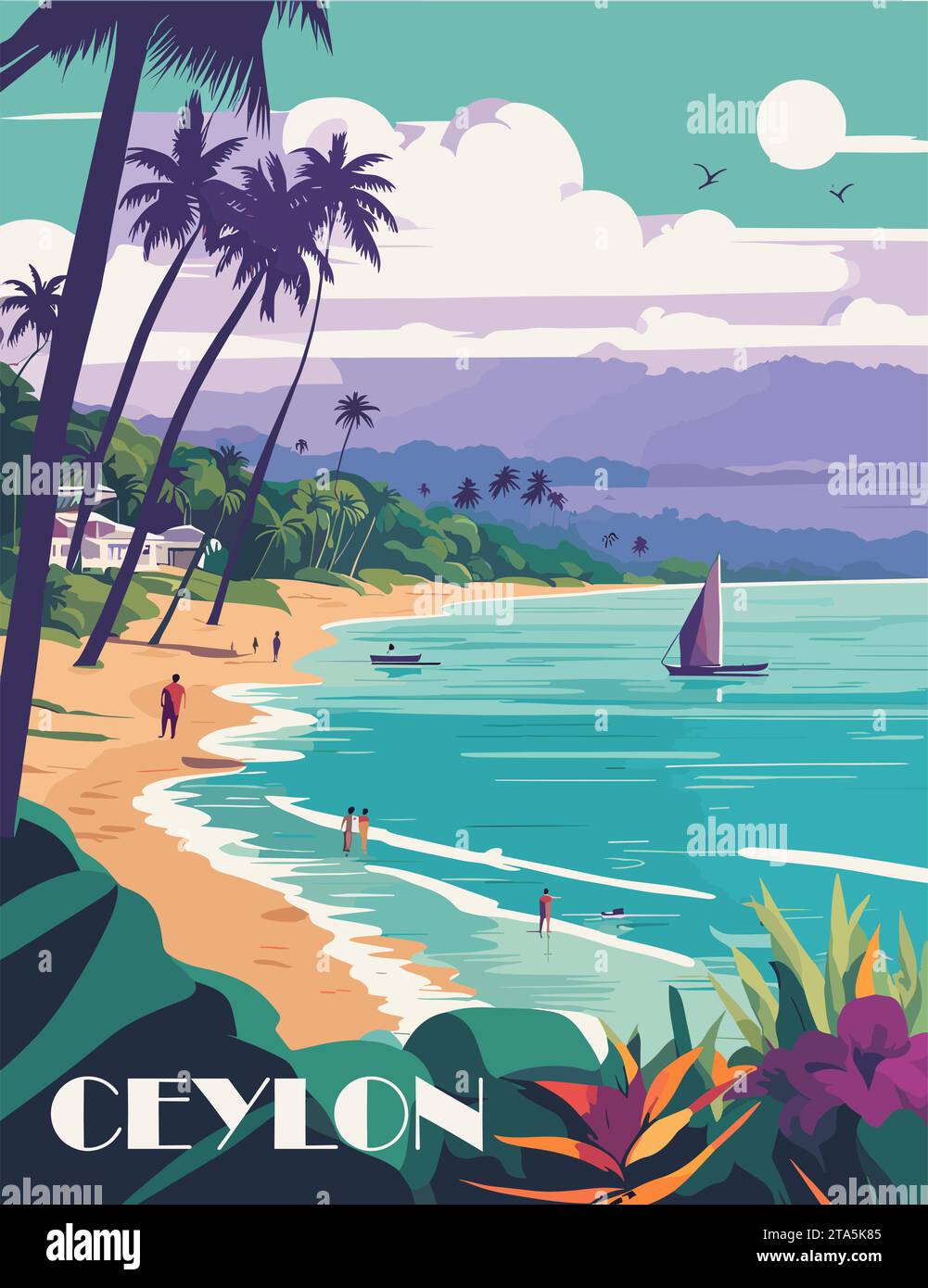 Ceylon poster hi-res stock photography and images - Alamy