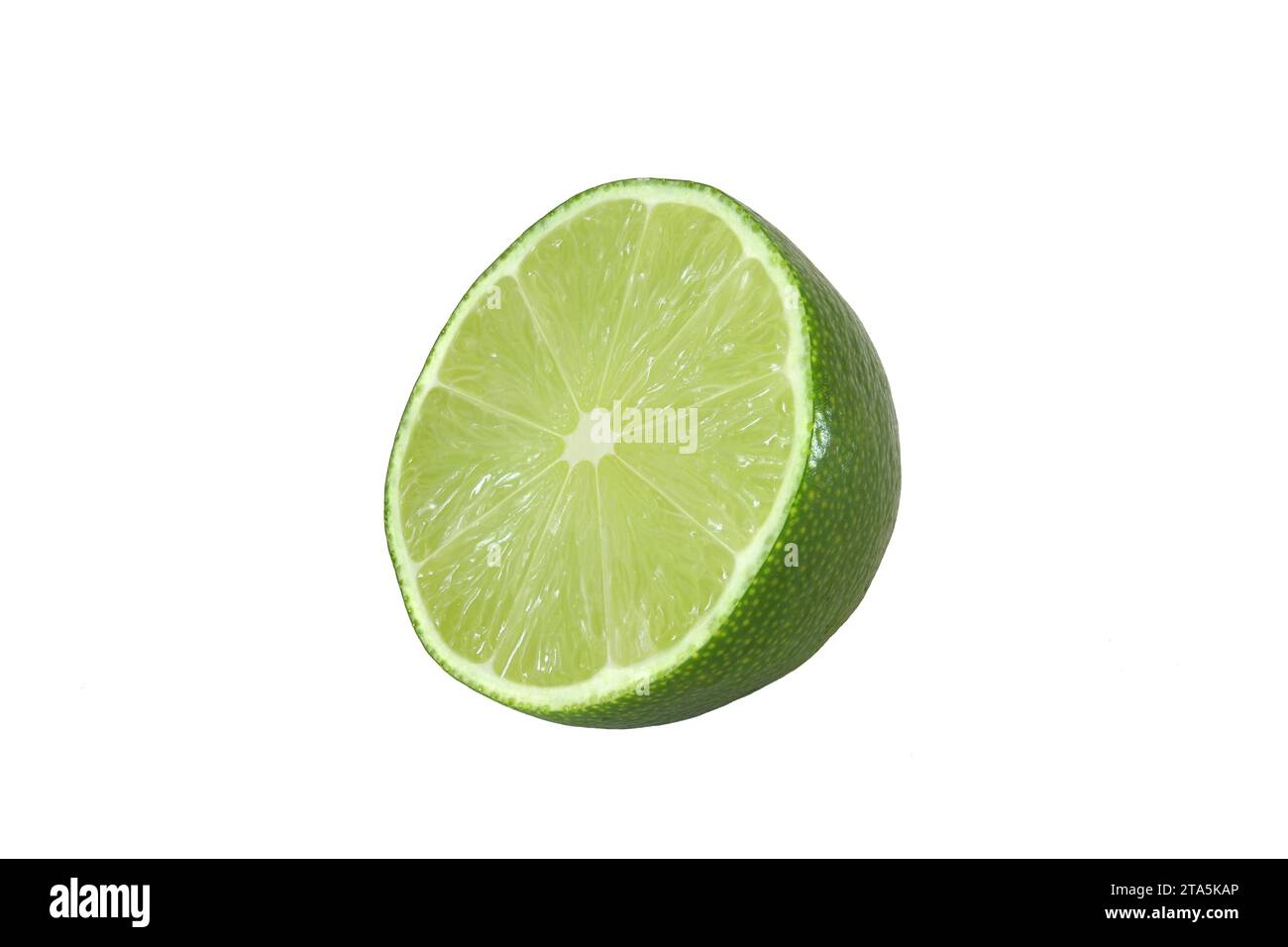 cut lime fruits isolated on white background with clipping path Stock ...