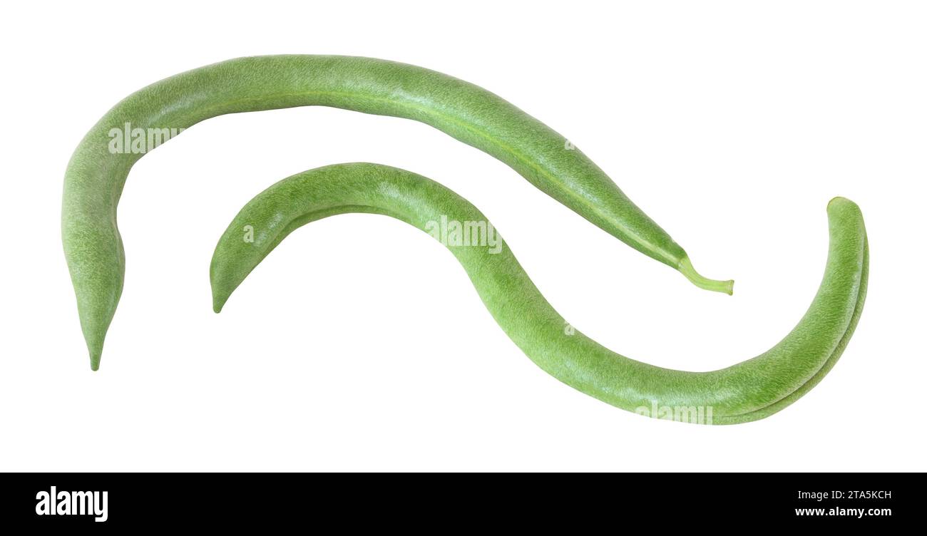 whole green beans isolated on white background with clipping path Stock ...