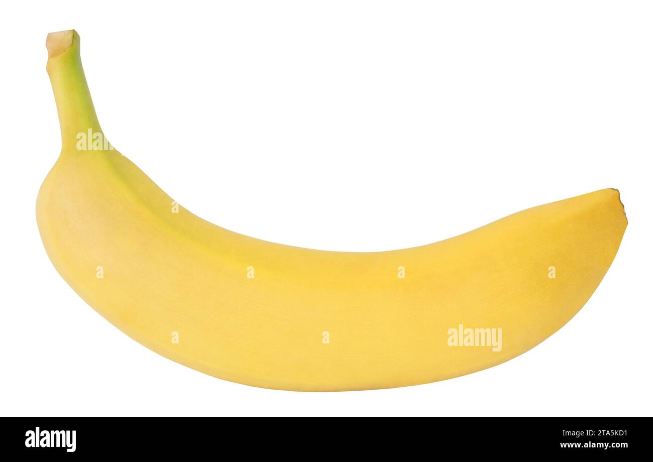 one whole banana isolated on white background with clipping path Stock ...