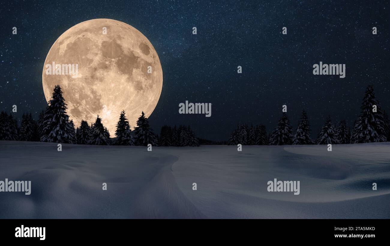 Beautiful big moon hi-res stock photography and images - Alamy