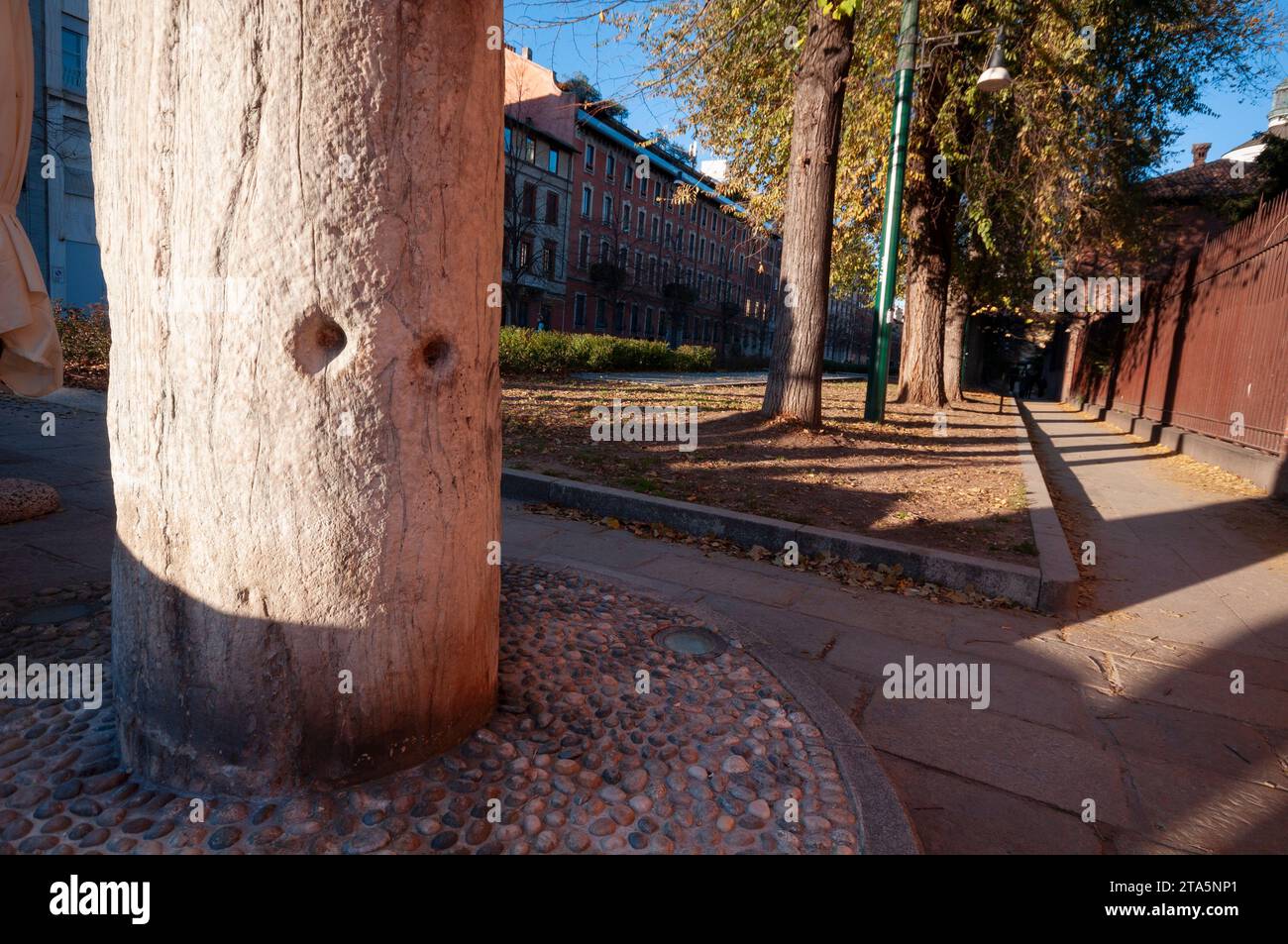 Italy, Lombardy, Milan, Colonna del Diavolo, Column of the Devil ...