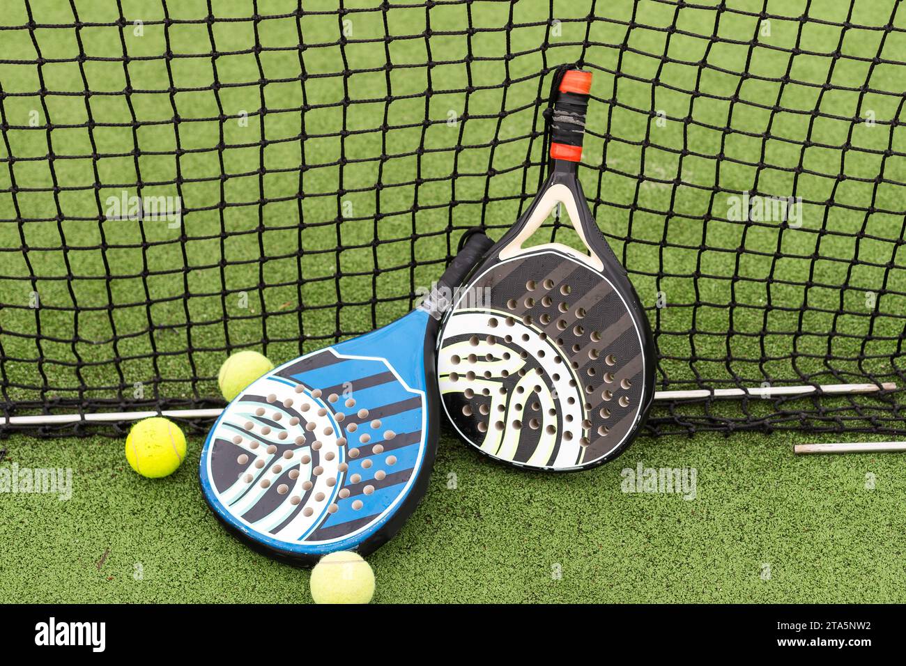 Paddle tennis racket and ball Stock Photo - Alamy
