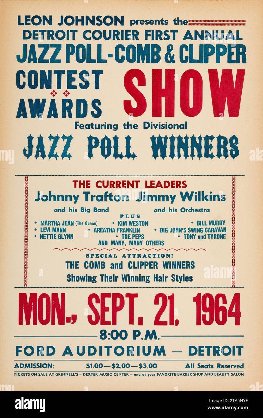 Aretha Franklin Detroit Courier First Annual Jazz Poll - Comb and ...