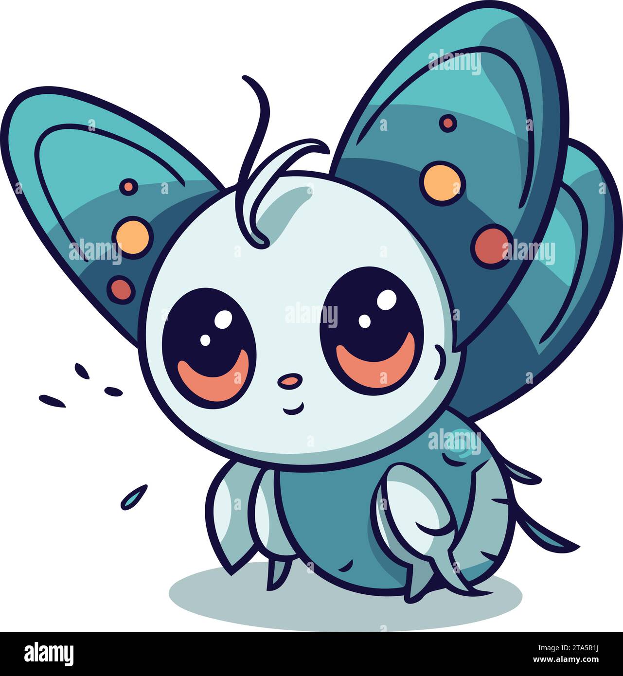 Butterfly bug character cartoon Stock Vector Images - Alamy