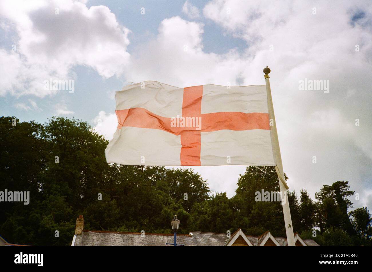 English Flag, Combe Martin, Devon, England, united Kingdom Stock Photo - Alamy