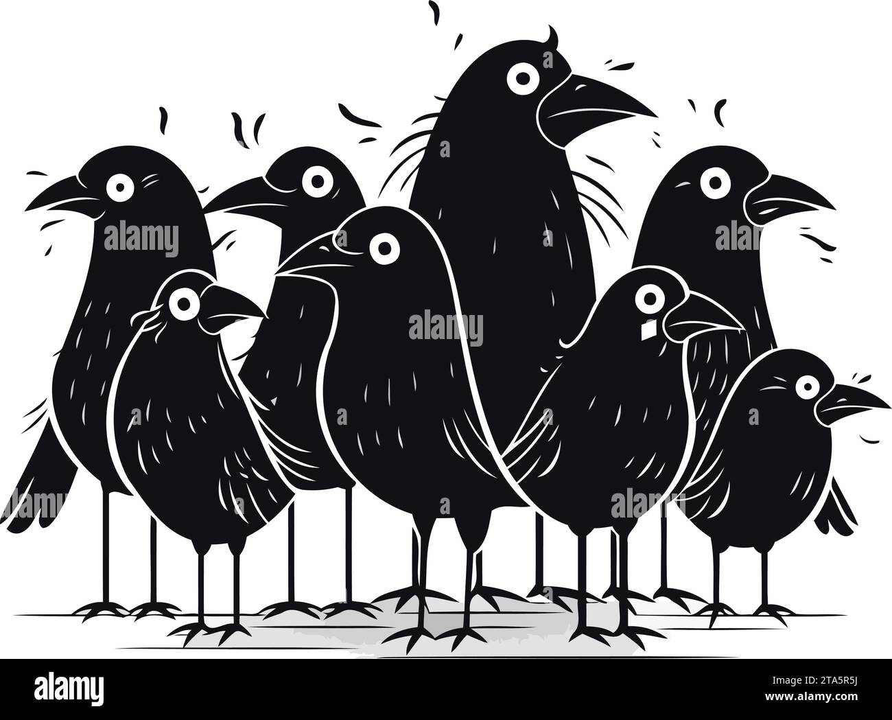 Crows vector vectors Stock Vector Images - Alamy