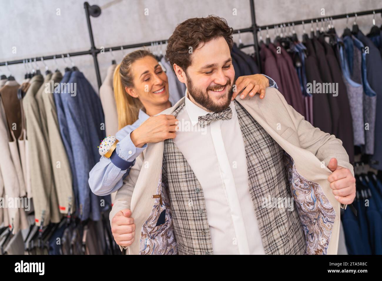 Try on a dress hi-res stock photography and images - Alamy