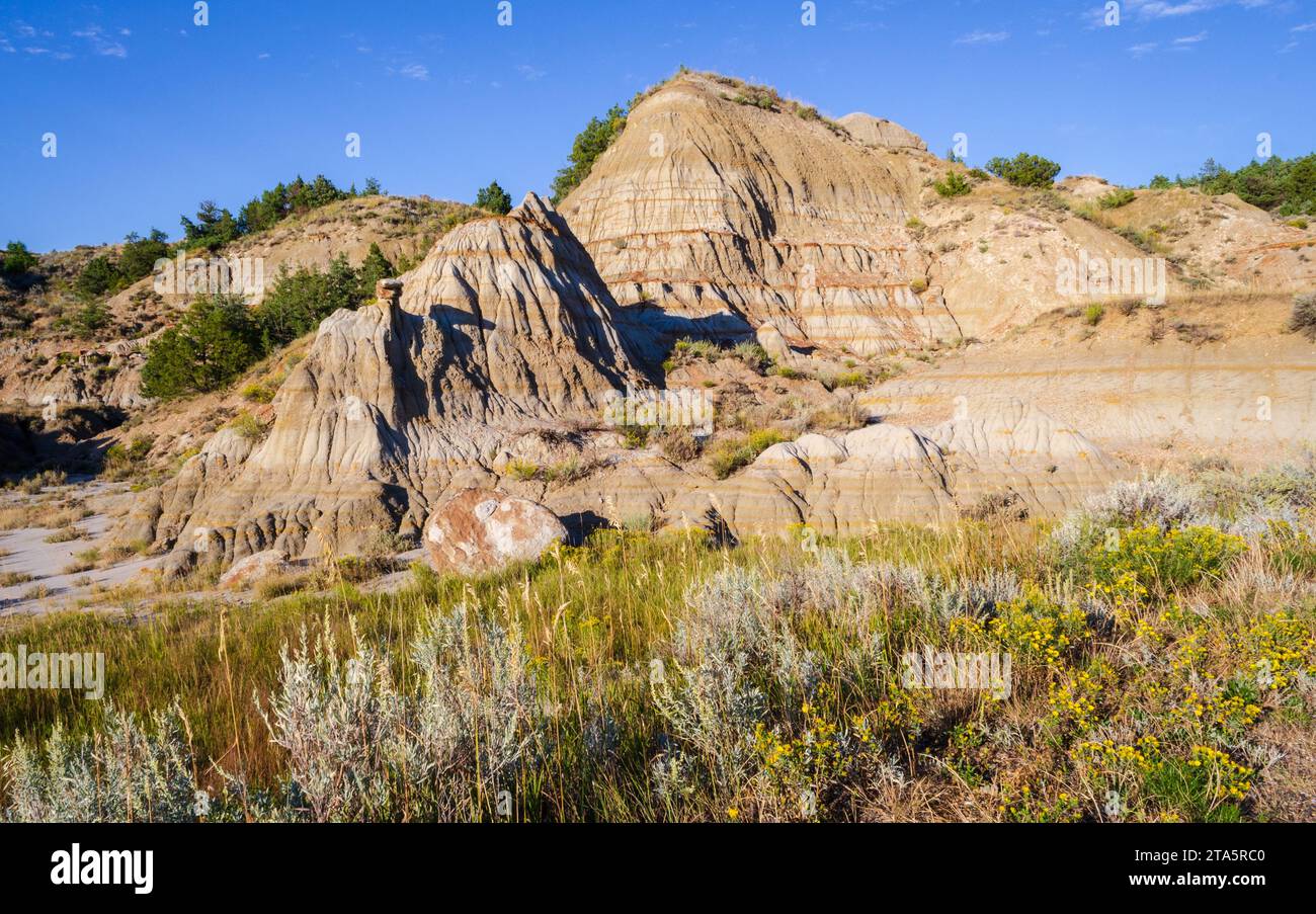 Badlands at Theodore Roosevelt National Park in Western North Dakota ...