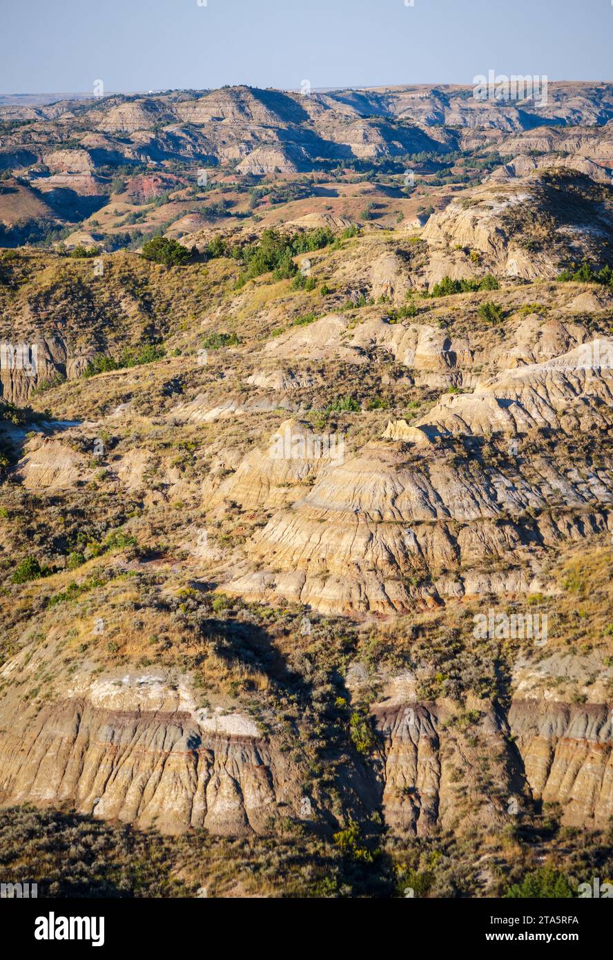 Badlands at Theodore Roosevelt National Park in Western North Dakota ...