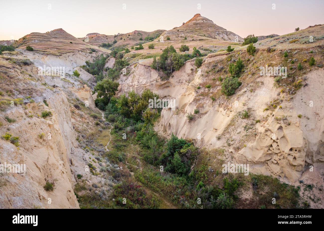 Badlands at Theodore Roosevelt National Park in Western North Dakota ...