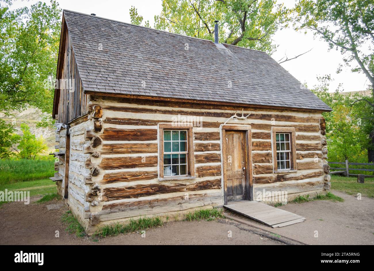 The Maltese Cross Cabin in Theodore Roosevelt National Park in Western ...
