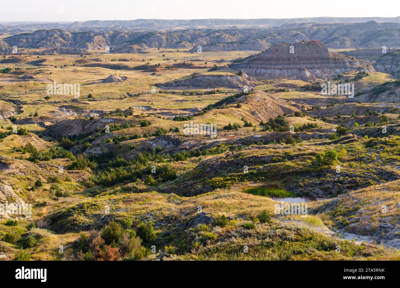 Overlook of the Badlands at Theodore Roosevelt National Park in North ...