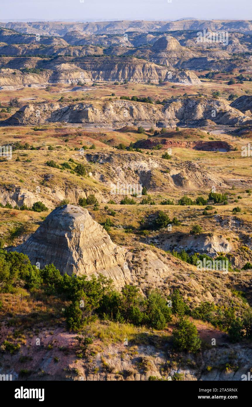 Overlook of the Badlands at Theodore Roosevelt National Park in North ...