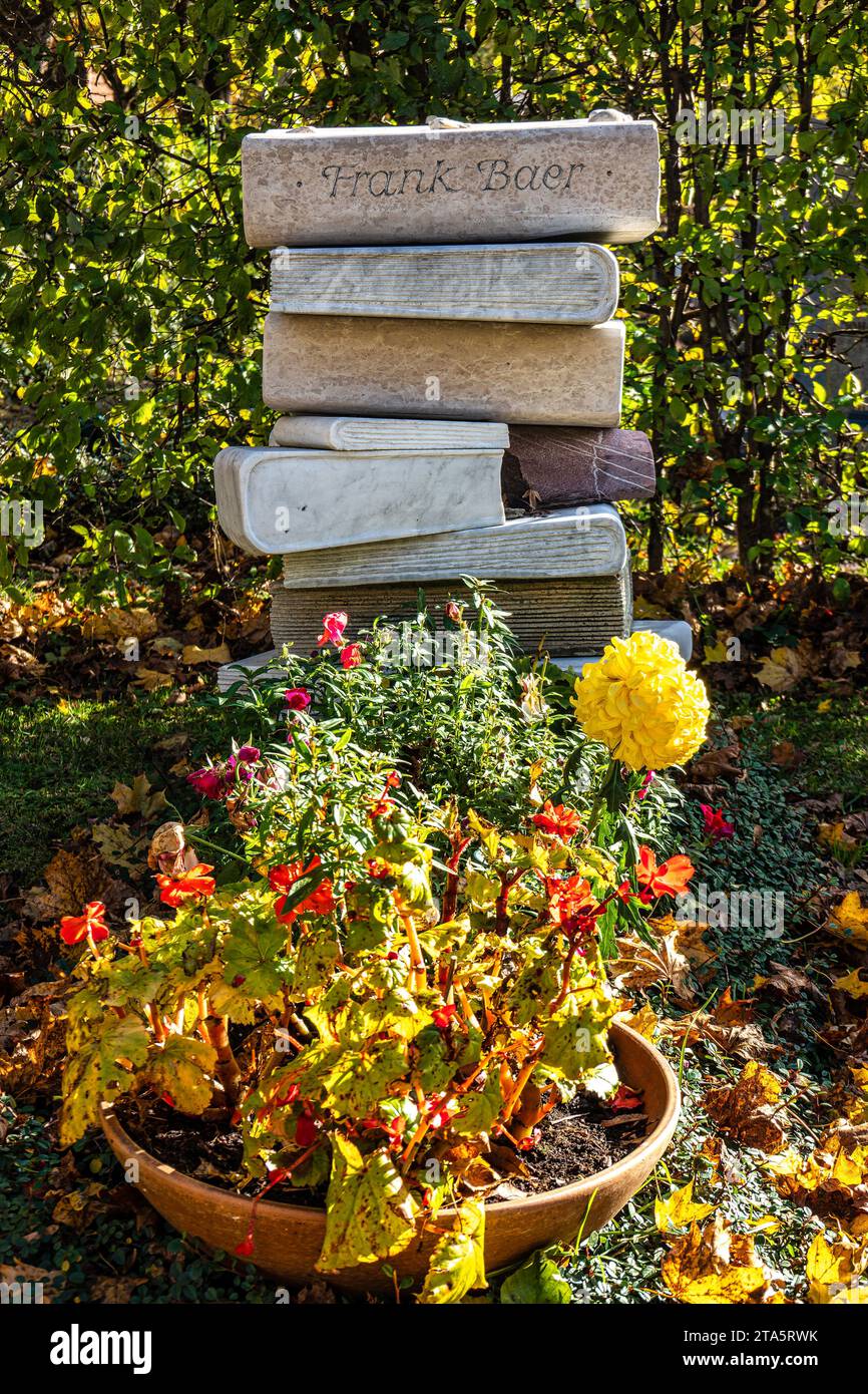 Autumn view of the Nordfriedhof, Northern Cemetery, with 34,000 burial ...