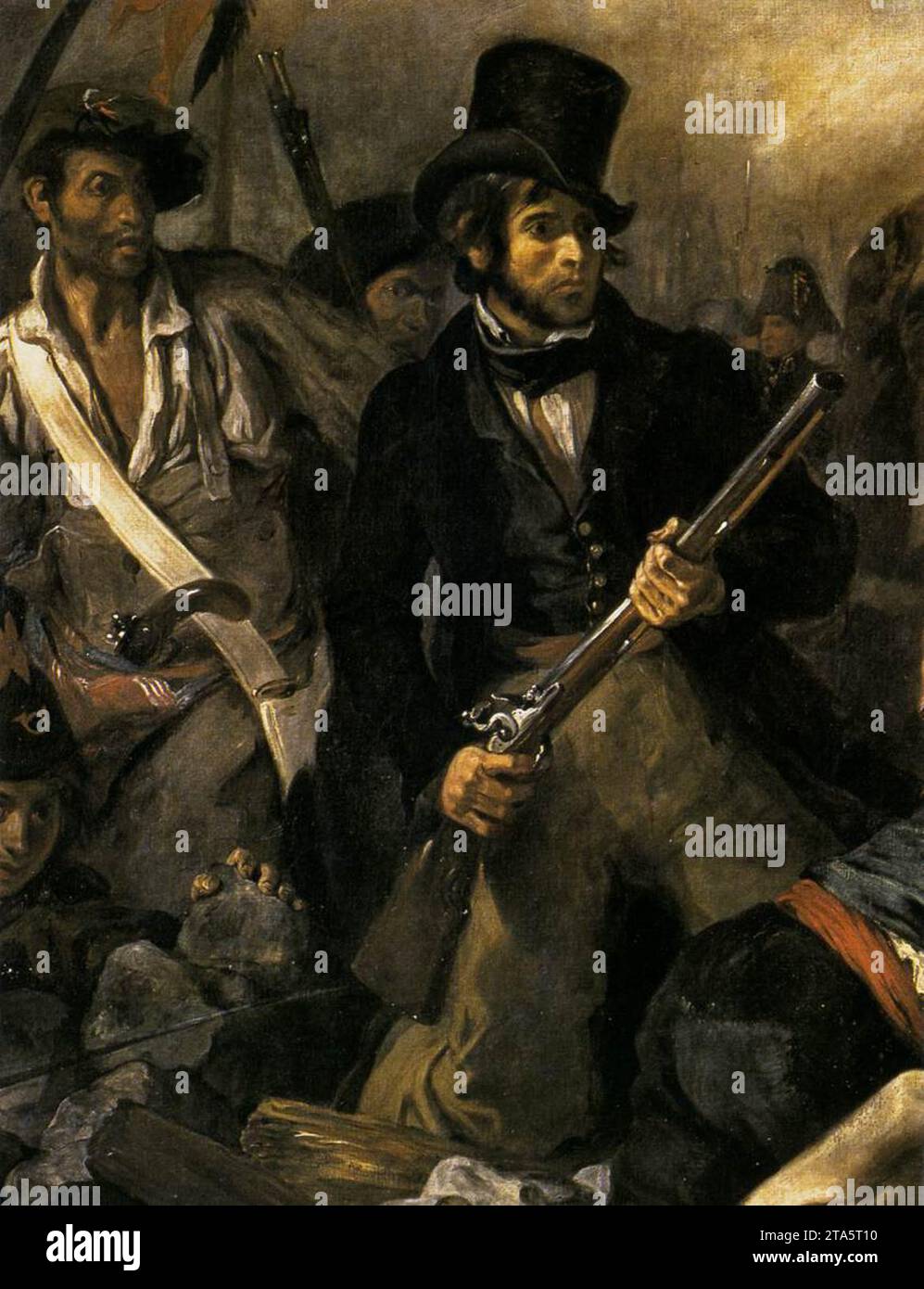 Liberty Leading the People (detail) 1830 by Eugene Delacroix Stock ...