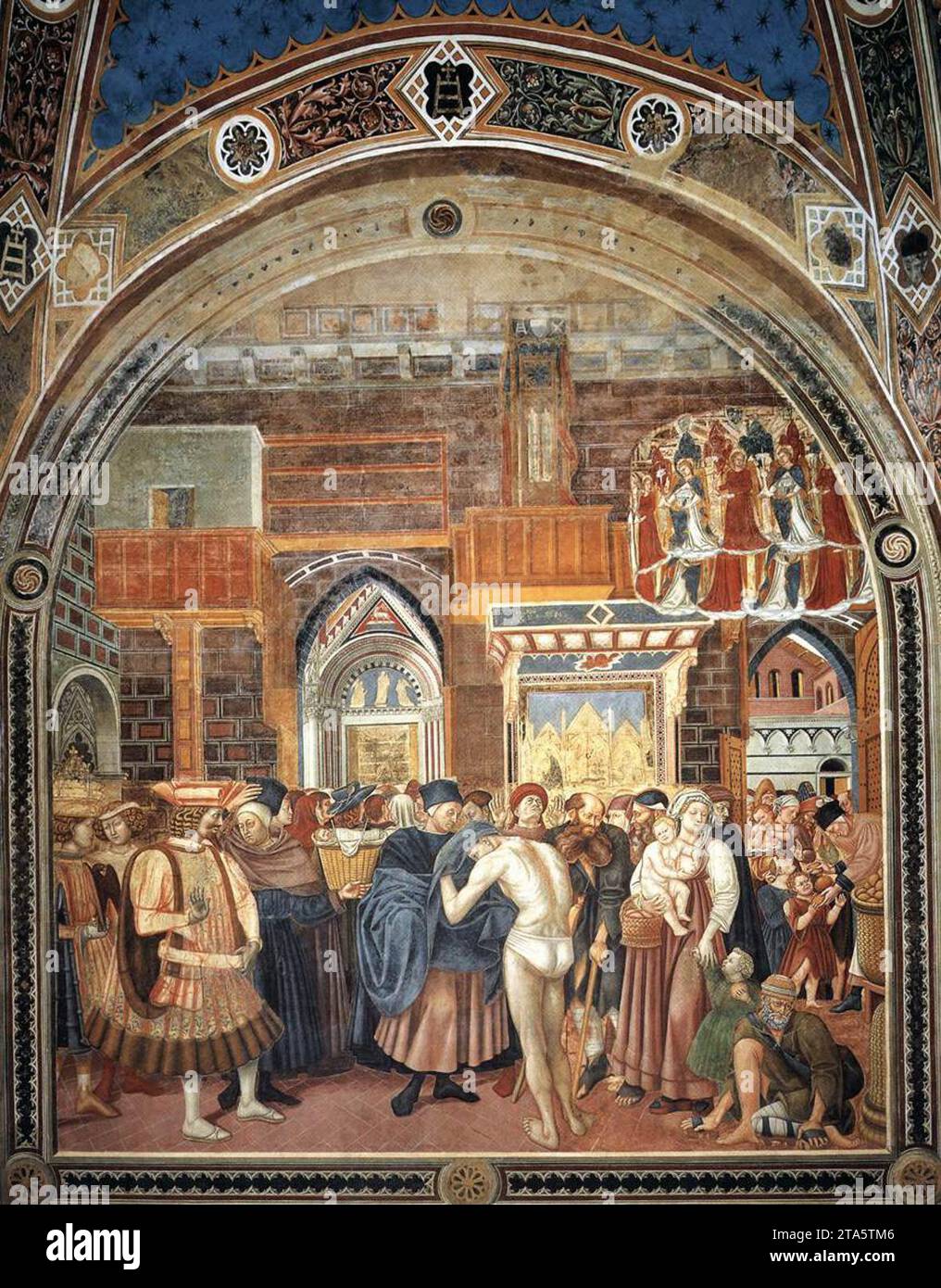 Reception of Pilgrims and Distribution of Alms 1442 by Domenico Di ...