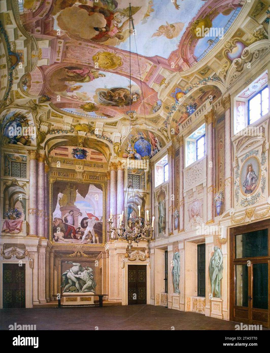 View of the main hall c. 1719 by Louis Dorigny Stock Photo - Alamy